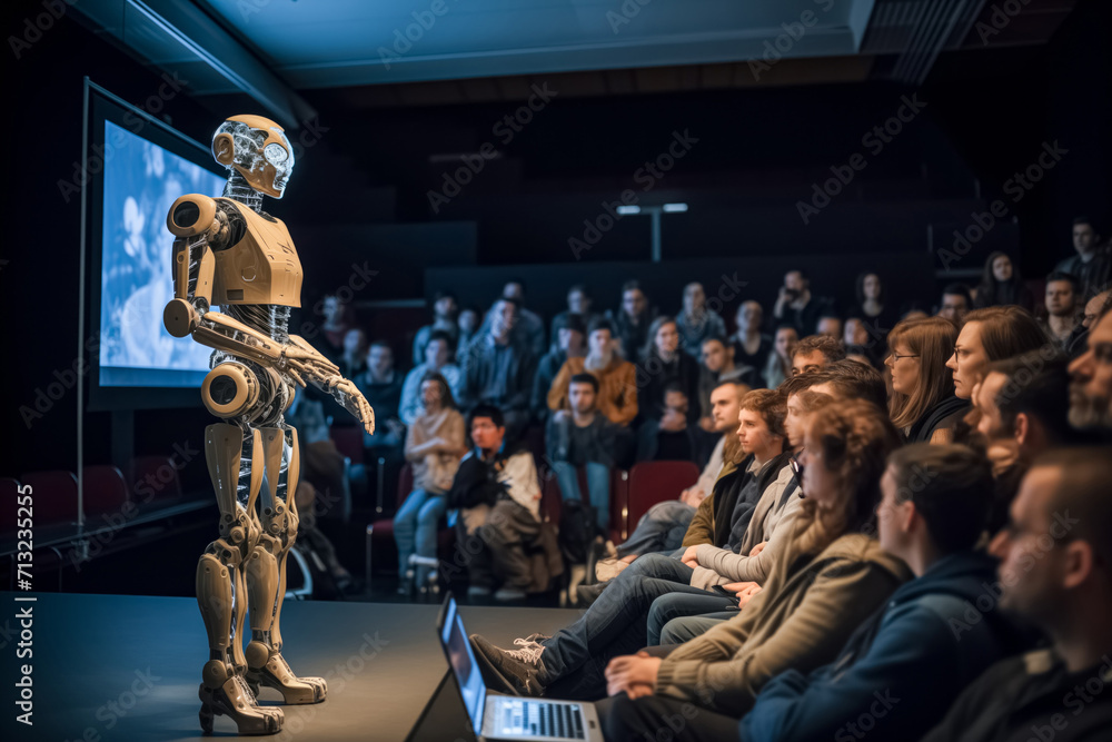 Robot lecturer talks about profound impact of AI on human behaviour ...