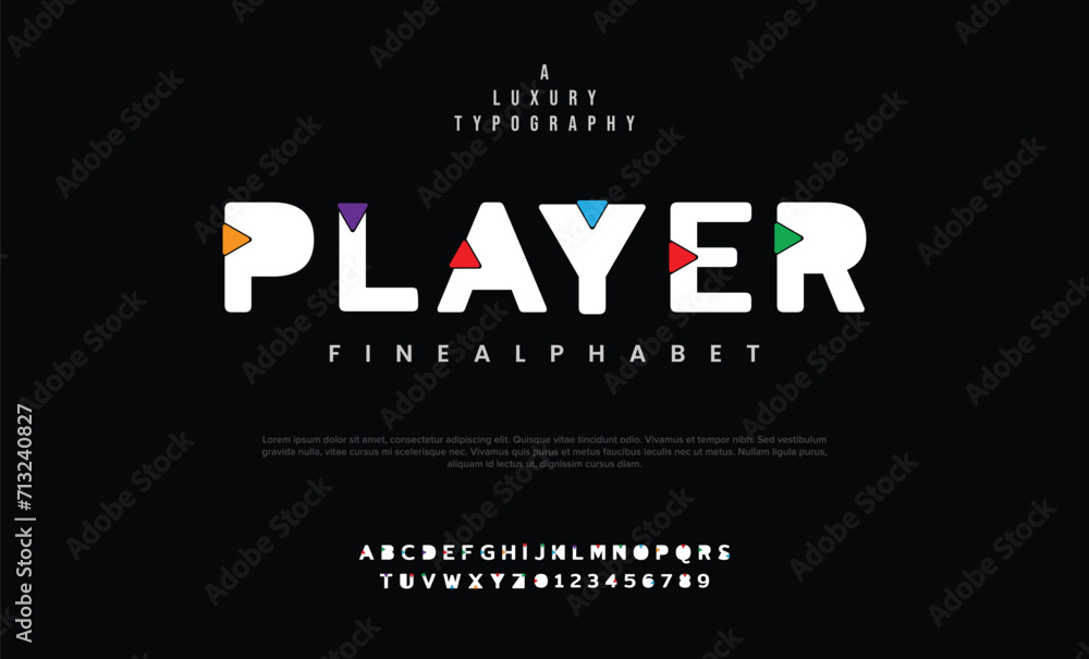Player Modern Bold Heavy Font. Typography urban style alphabet fonts ...