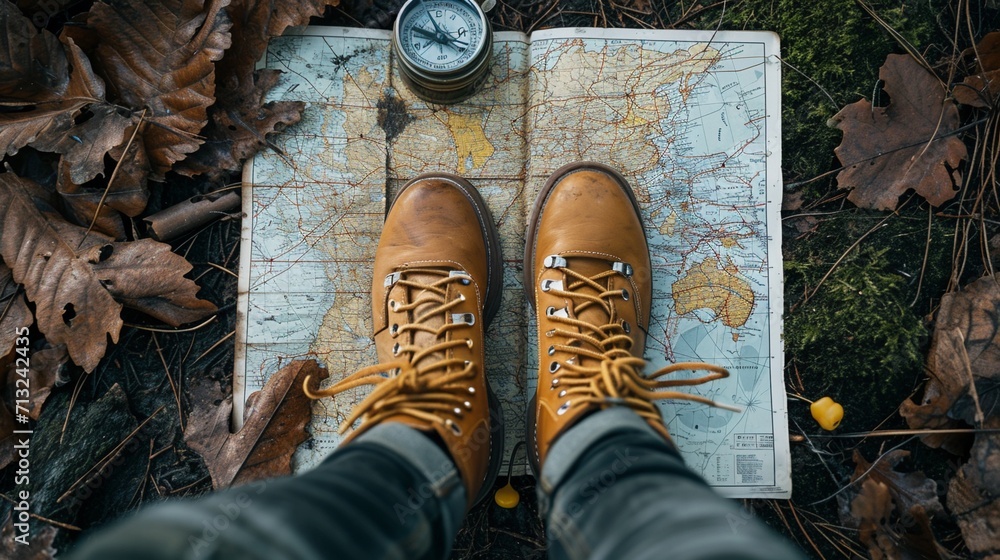 Trailblazers Unite: Adventure Awaits! Explore with Maps, Tacks, Compass ...