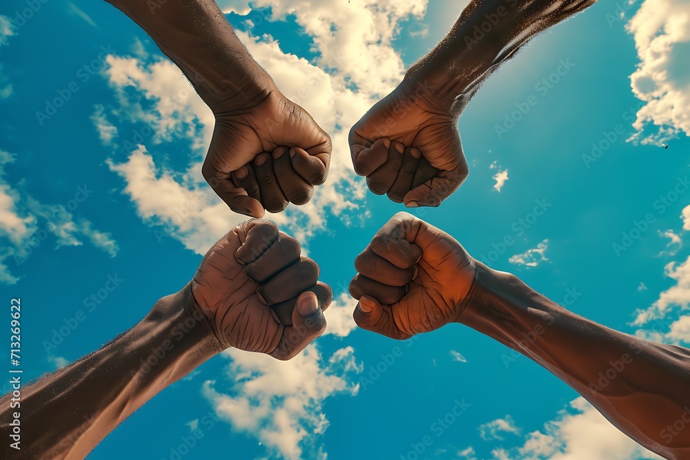 Unity in Diversity Four Fists of African People United in the Sky ...