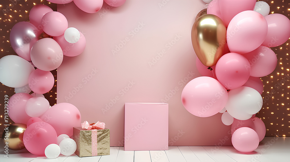 Design creative concept birthday, party for girl celebration bright ...