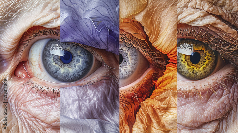 A visually striking composite image portraying the evolution of an iris ...