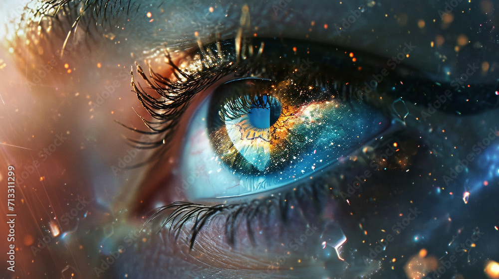An artistic representation of the eye as a window to the soul ...