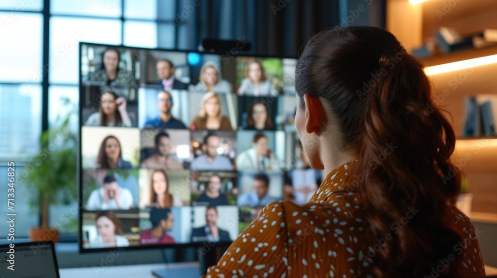 Foto de seamless remote work where diverse people connect through ...