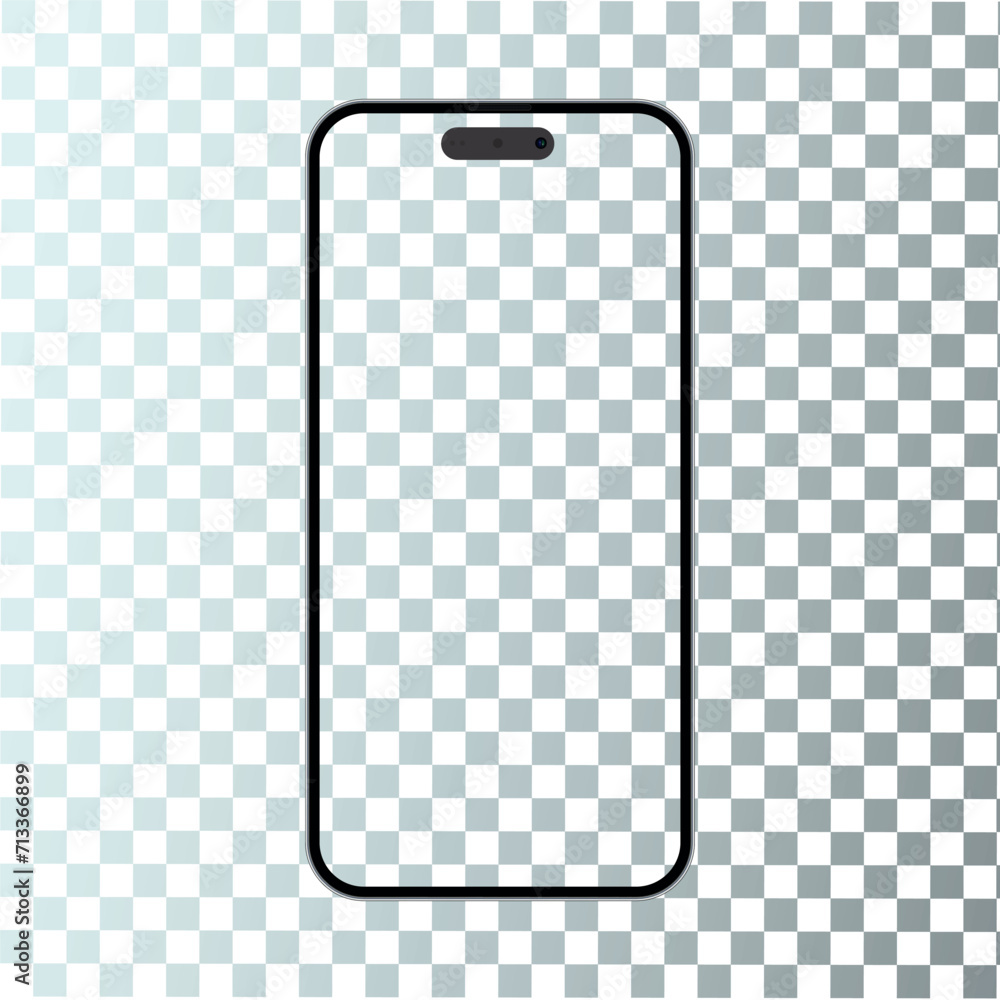 Smartphone mockup in rotated position. Mobile from different angles ...
