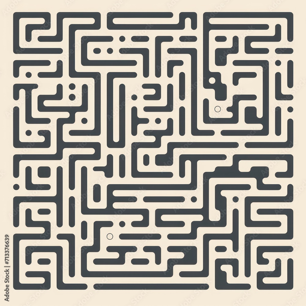 Random maze generator in the style of Jordn Grimmer, flat vector ...