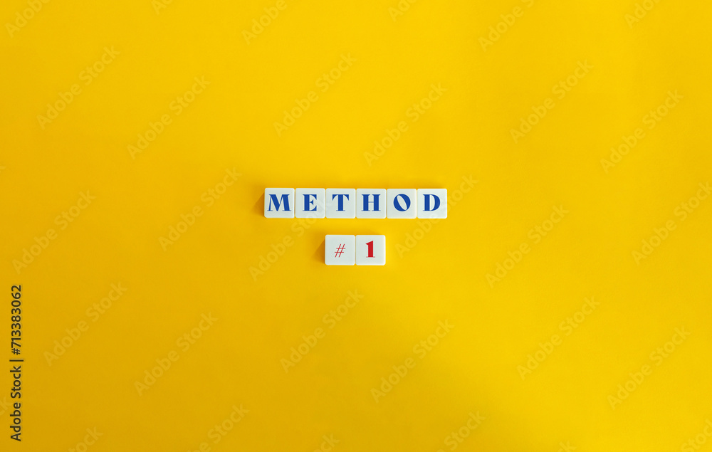 Method 1 Banner and Background Image. Block Letter Tiles on Yellow ...