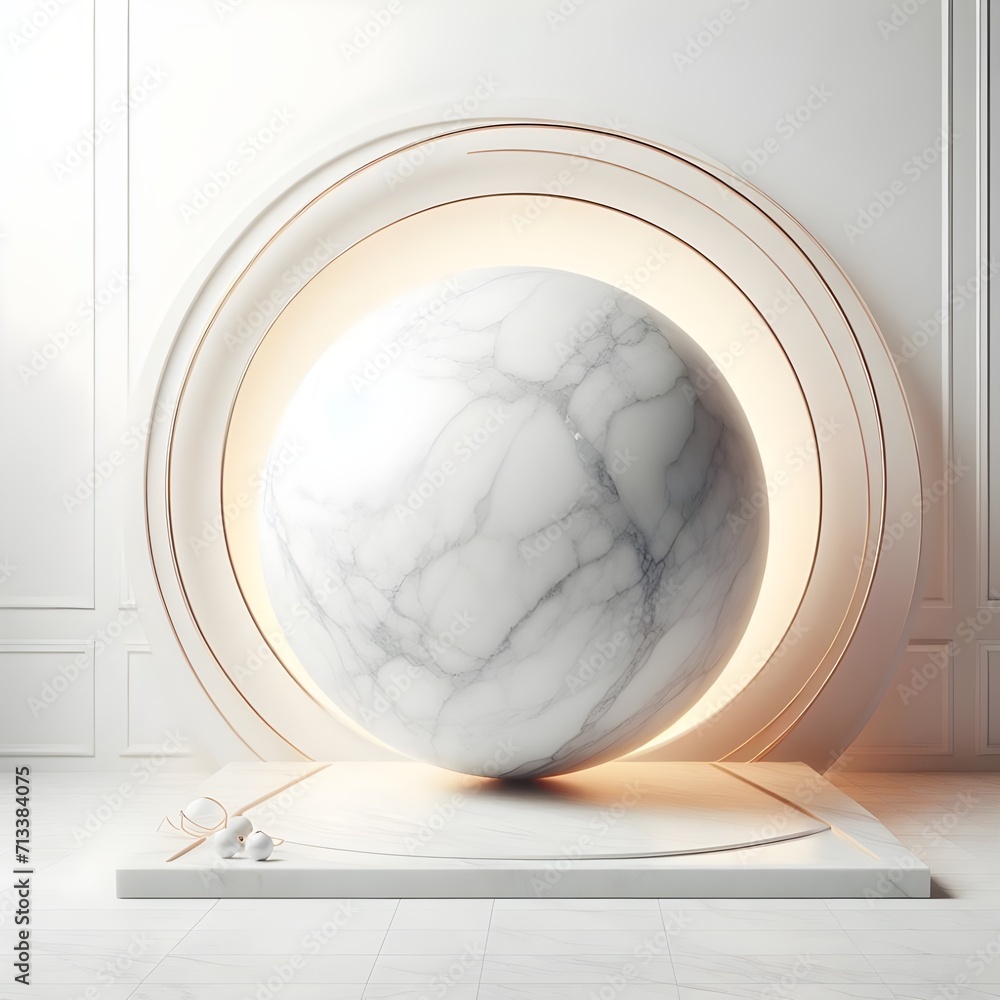elegance of marble with a minimalistic and realistic image of white ...