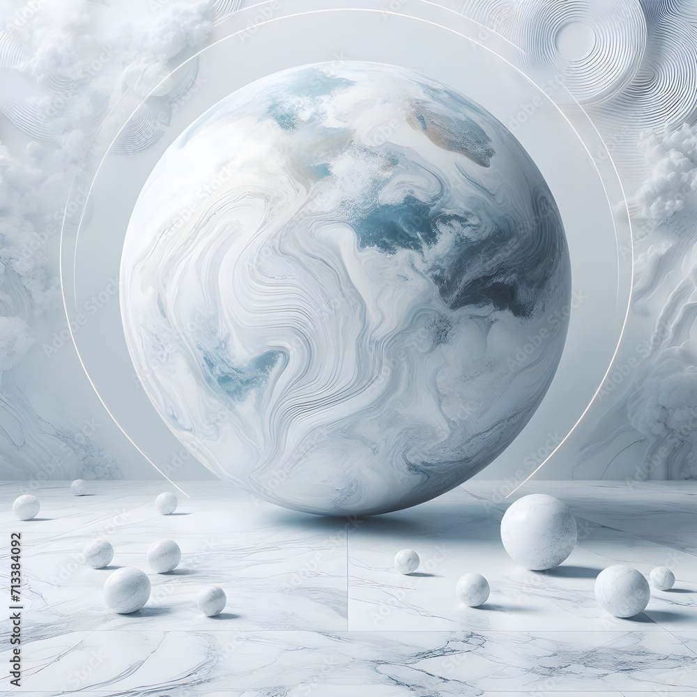 elegance of marble with a minimalistic and realistic image of white ...