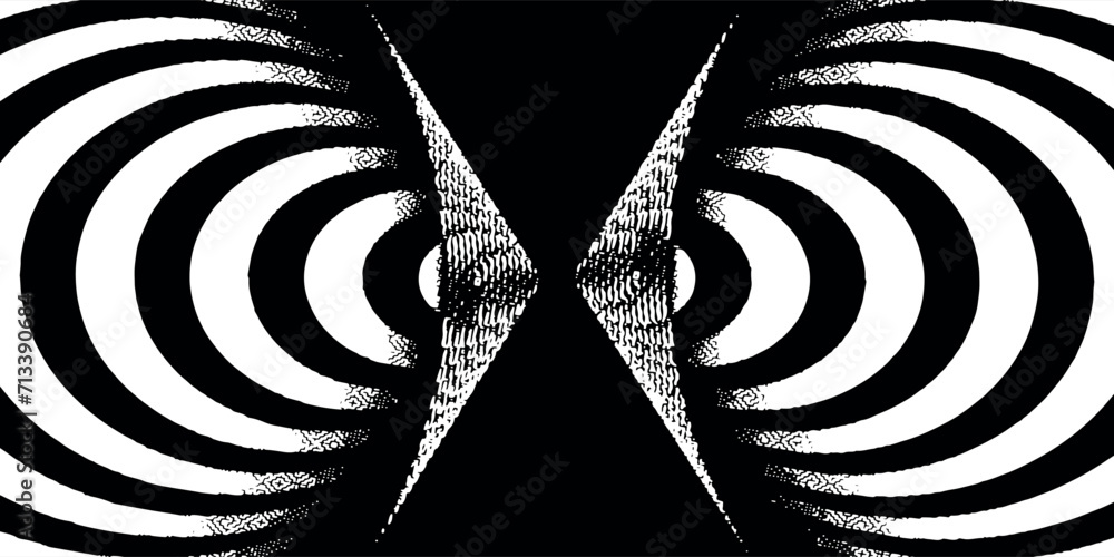 psychedelic spiral with radial rays, twirl, twisted comic effect ...