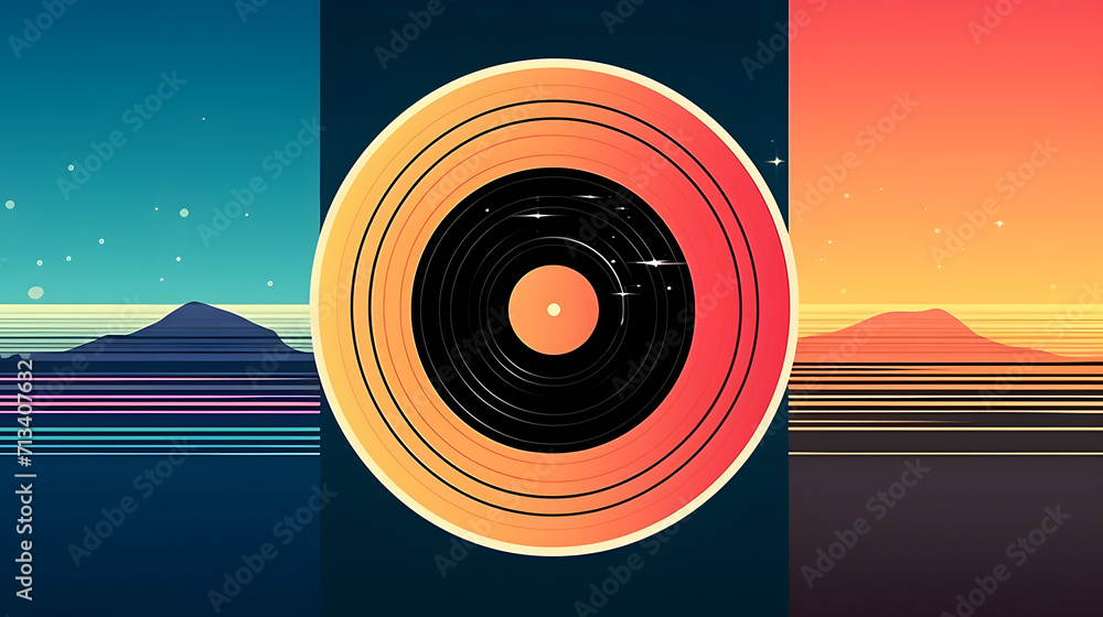 Vintage Striped Backgrounds, Posters, Banner Samples, Retro Colors from ...