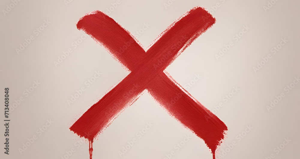 Free photo hand drawn letter X. Red cross sign, Cross symbol abstract ...