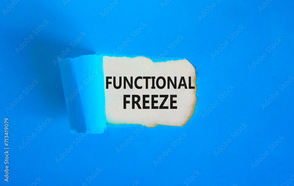 Functional freeze symbol. Concept words Functional freeze on beautiful ...