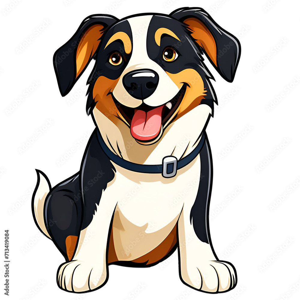 cartoon borador dog puppy breed, vector illustration, logo icon tattoo ...