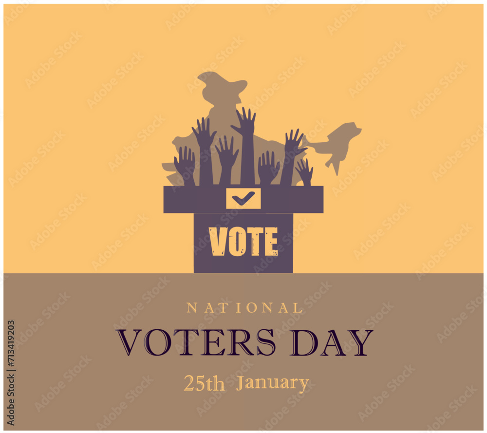 "National Voters Day" is observed in India on January 25th. Vote with ...