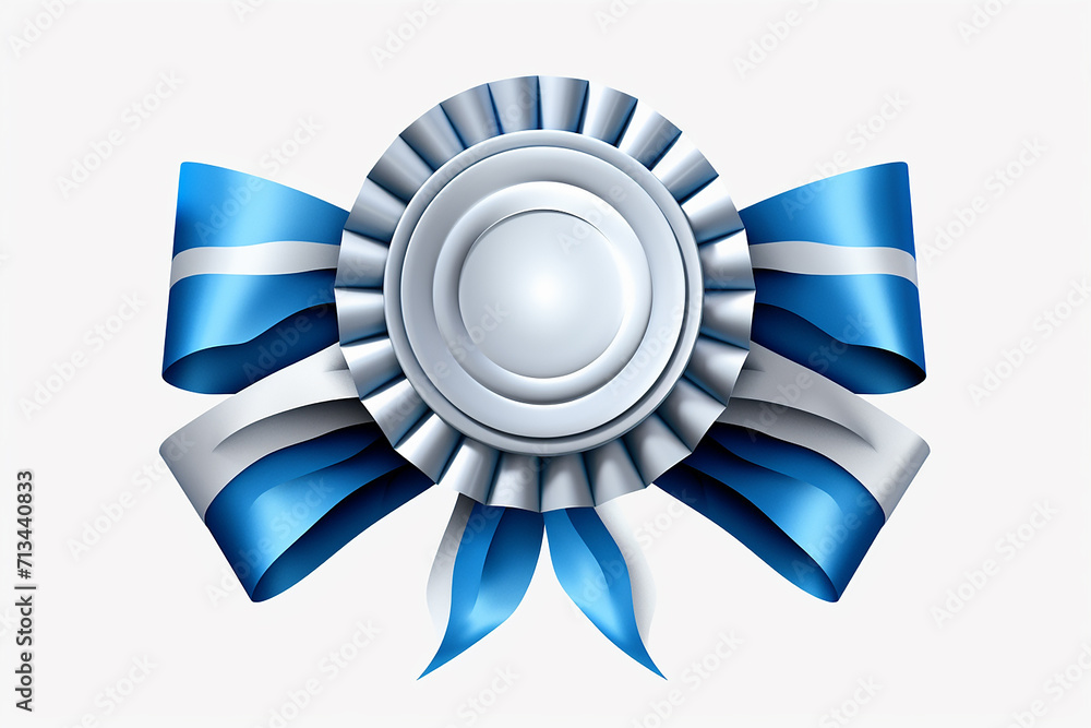 Gold medal. Gold medal with blue ribbon. Design winner golden medal ...