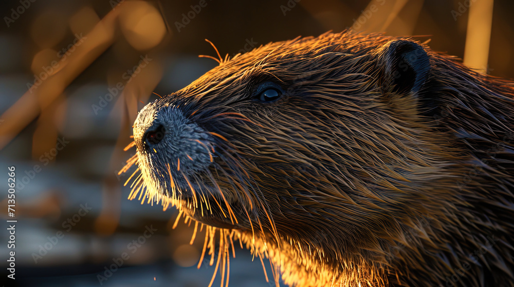 Beavers hair in the photo seems to play with light, emphasizing its ...