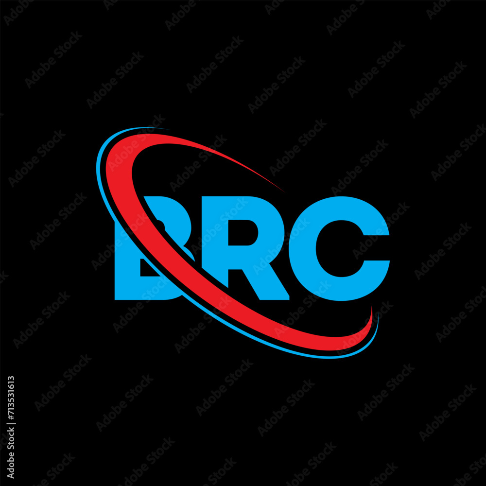 BRC logo. BRC letter. BRC letter logo design. Initials BRC logo linked ...