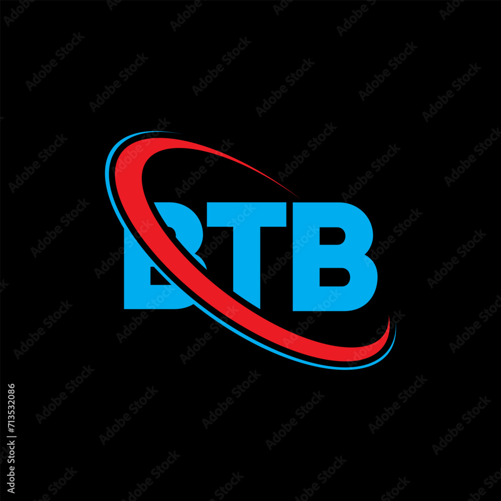 BTB logo. BTB letter. BTB letter logo design. Initials BTB logo linked ...