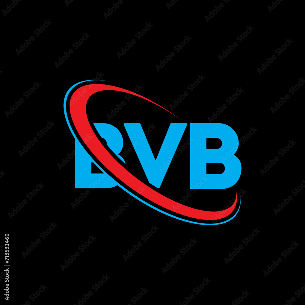 BVB logo. BVB letter. BVB letter logo design. Initials BVB logo linked ...