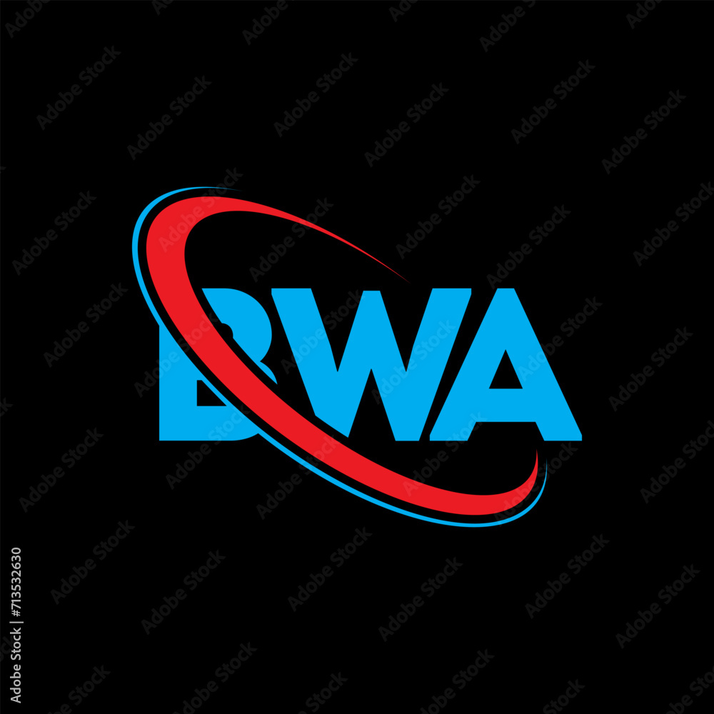 BWA logo. BWA letter. BWA letter logo design. Initials BWA logo linked ...