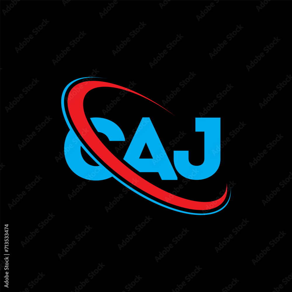 CAJ logo. CAJ letter. CAJ letter logo design. Intitials CAJ logo linked ...