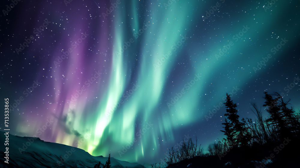 Aurora borealis commonly known as the Northern Lights which is a ...
