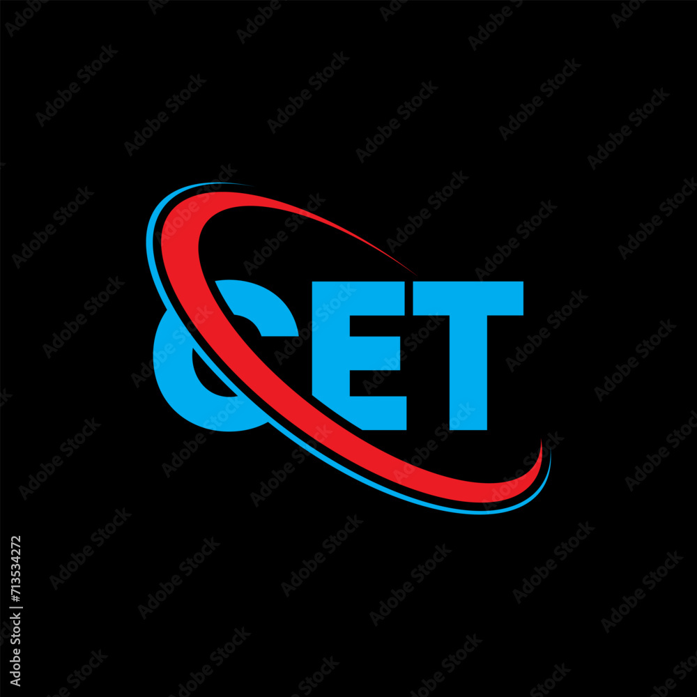 CET logo. CET letter. CET letter logo design. Initials CET logo linked ...