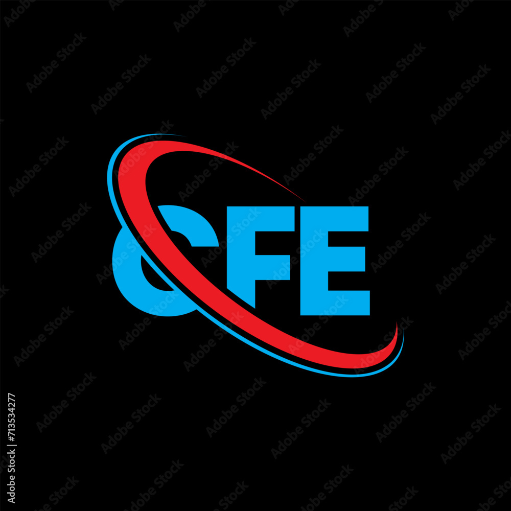 CFE logo. CFE letter. CFE letter logo design. Initials CFE logo linked ...