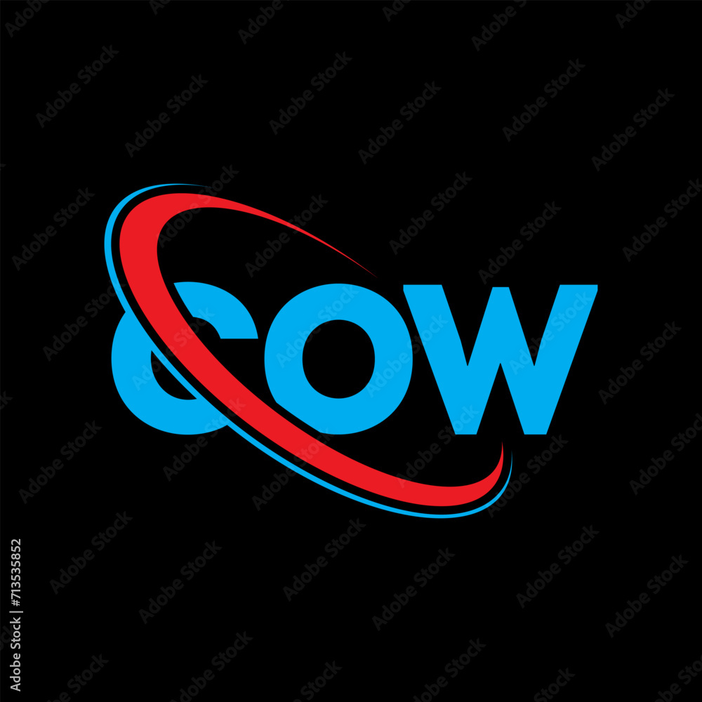 COW logo. COW letter. COW letter logo design. Initials COW logo linked ...