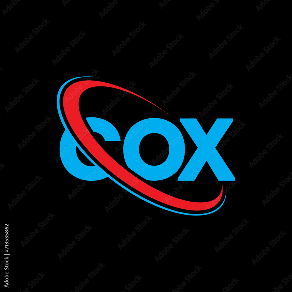 COX logo. COX letter. COX letter logo design. Initials COX logo linked ...