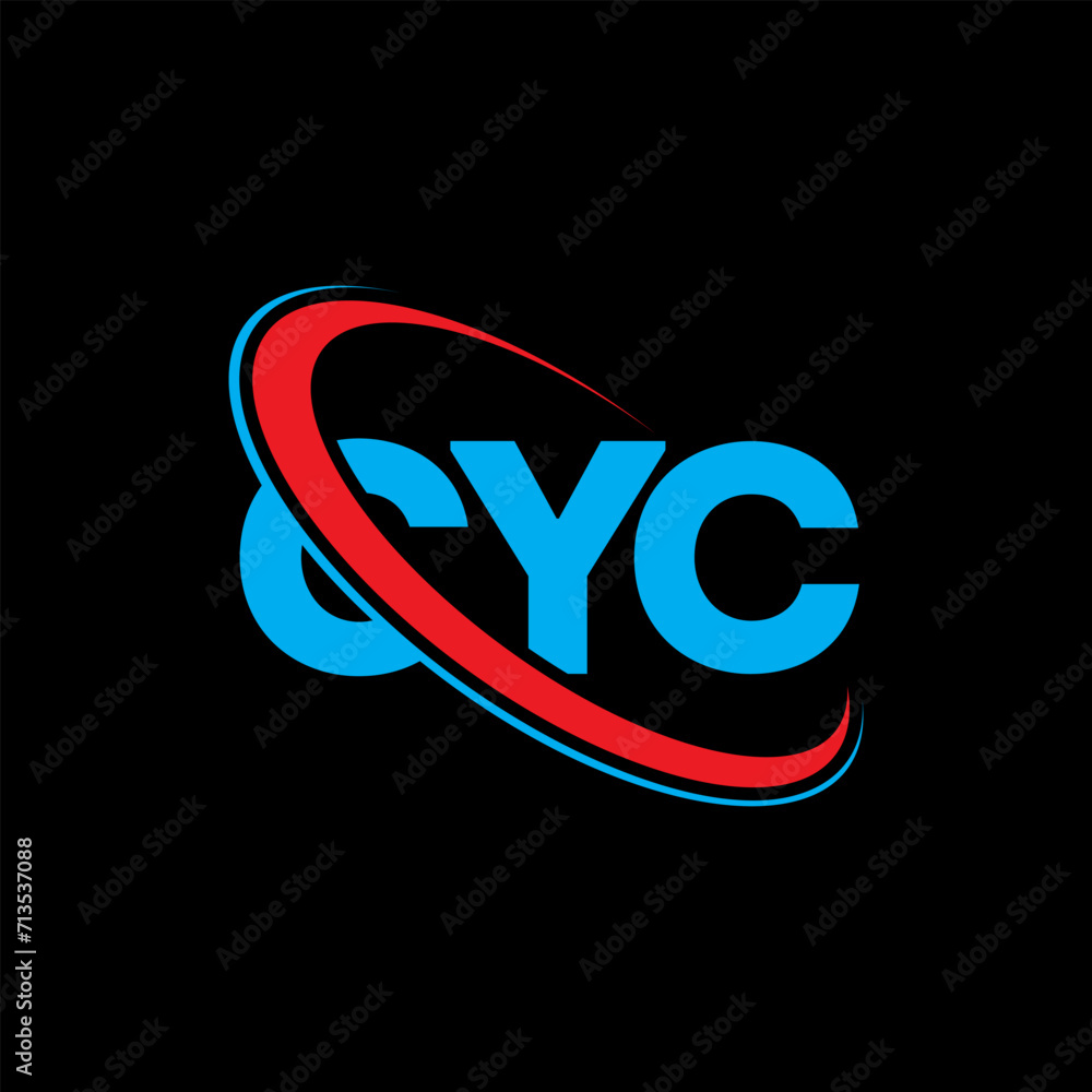 CYC logo. CYC letter. CYC letter logo design. Initials CYC logo linked ...