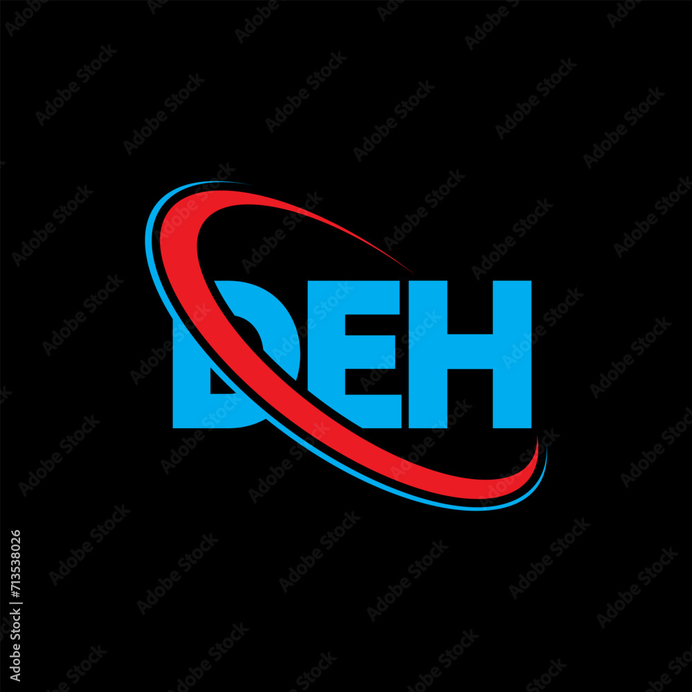 DEH logo. DEH letter. DEH letter logo design. Initials DEH logo linked ...