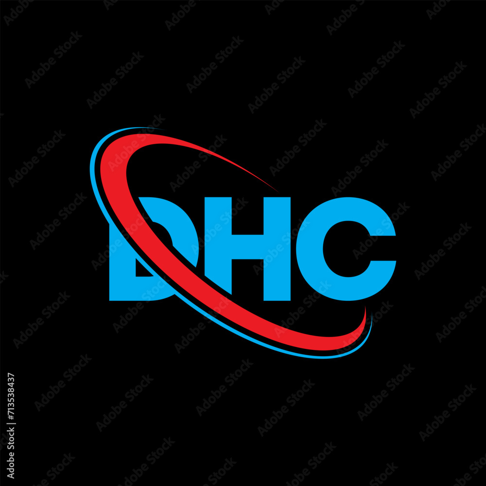 DHC logo. DHC letter. DHC letter logo design. Initials DHC logo linked ...