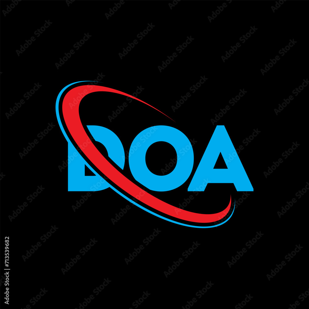 DOA logo. DOA letter. DOA letter logo design. Initials DOA logo linked ...