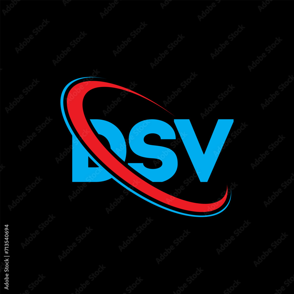 DSV logo. DSV letter. DSV letter logo design. Initials DSV logo linked ...