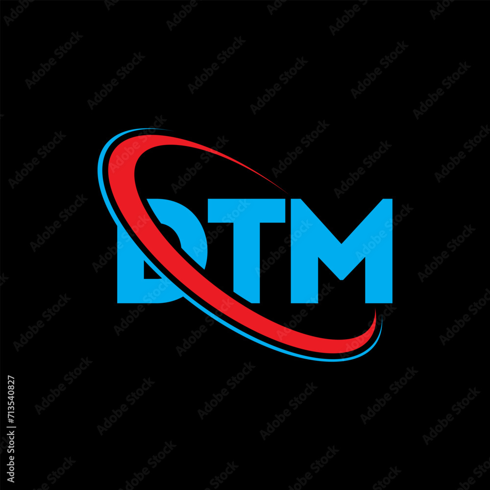 DTM logo. DTM letter. DTM letter logo design. Initials DTM logo linked ...