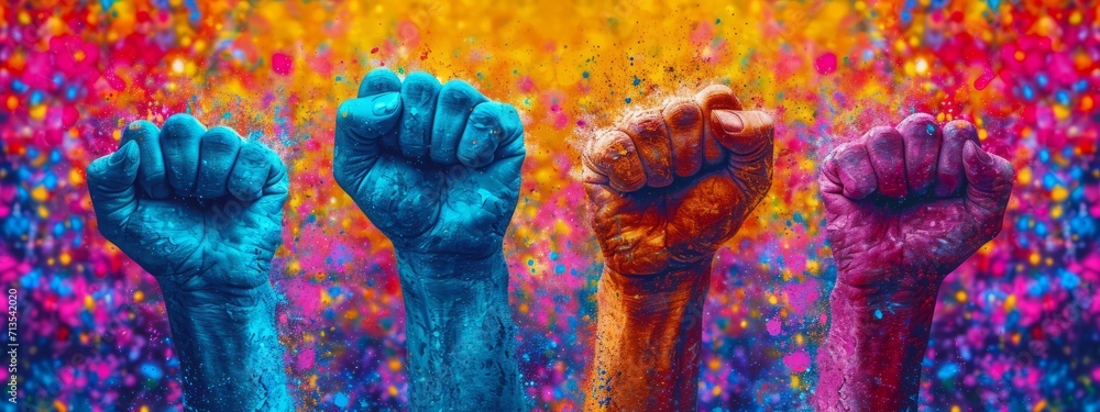 Fist protest hand activist people social fight crowd civil women march ...