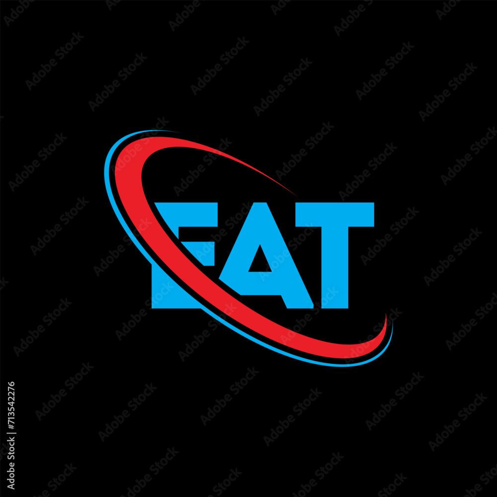 EAT logo. EAT letter. EAT letter logo design. Intitials EAT logo linked ...