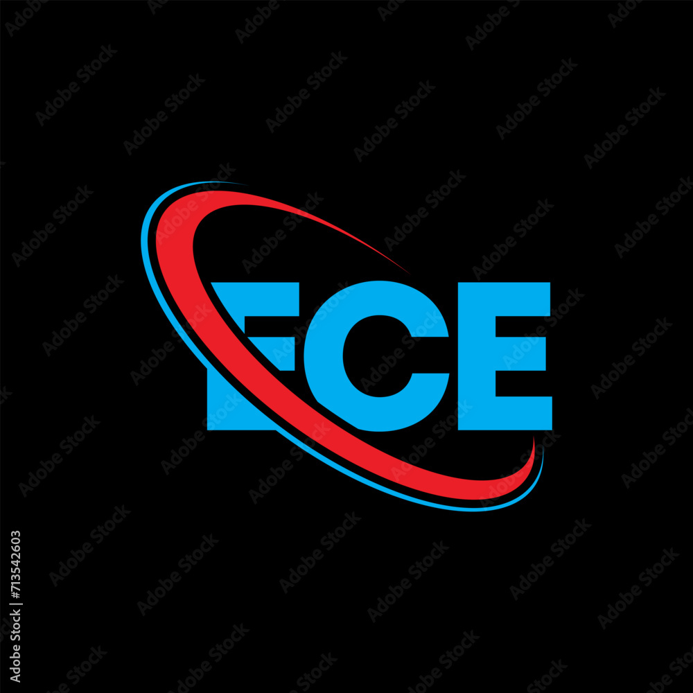 ECE logo. ECE letter. ECE letter logo design. Intitials ECE logo linked ...