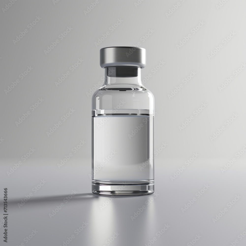 Mockup of modern medical glass bottle, phial, vial Stock Illustration ...