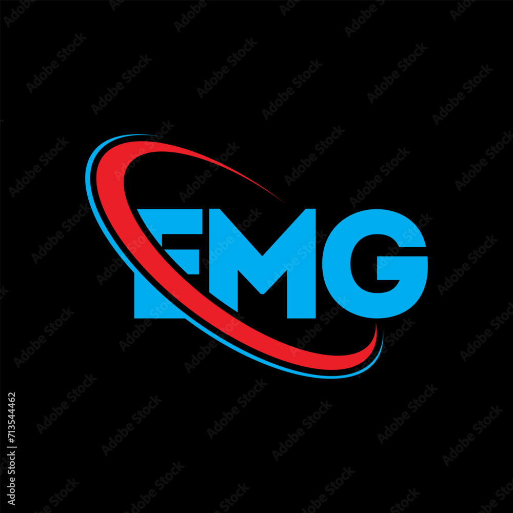 EMG logo. EMG letter. EMG letter logo design. Initials EMG logo linked ...