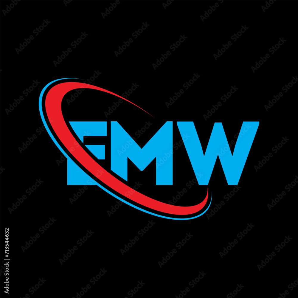 EMW logo. EMW letter. EMW letter logo design. Initials EMW logo linked ...