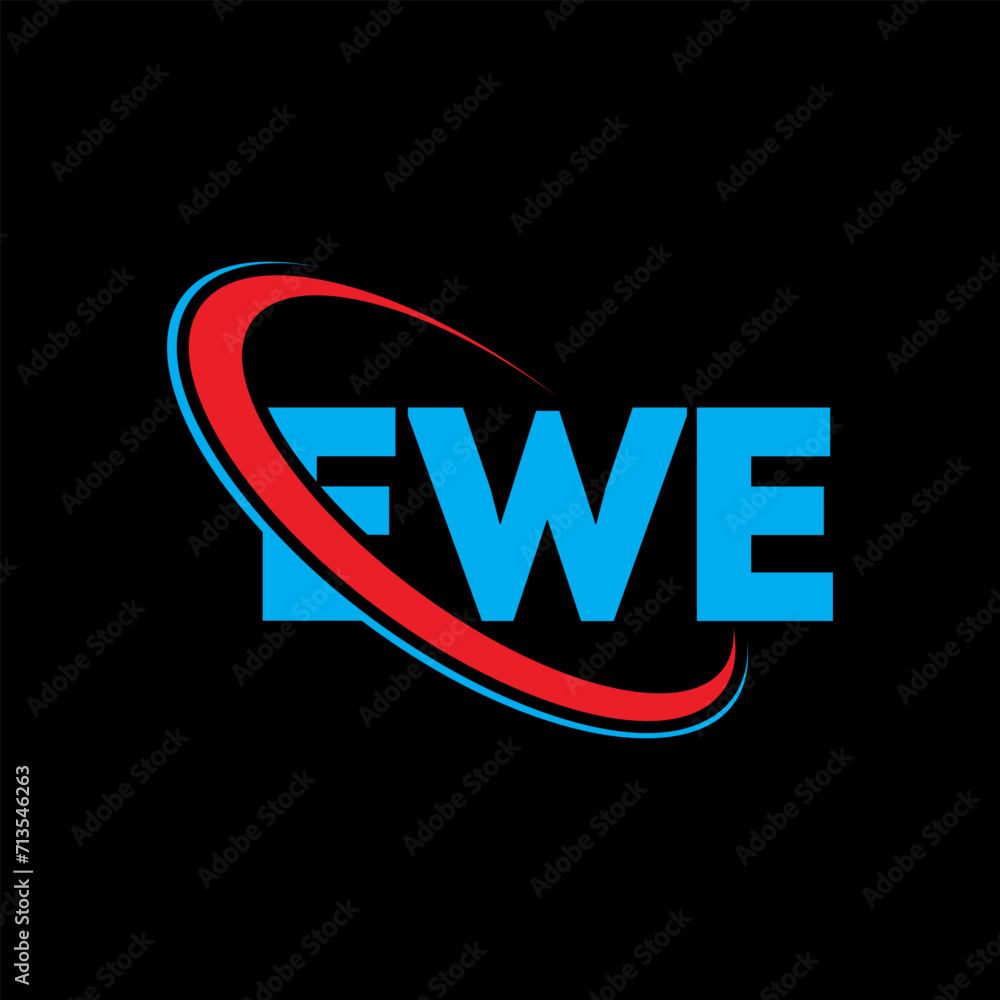 EWE logo. EWE letter. EWE letter logo design. Initials EWE logo linked ...