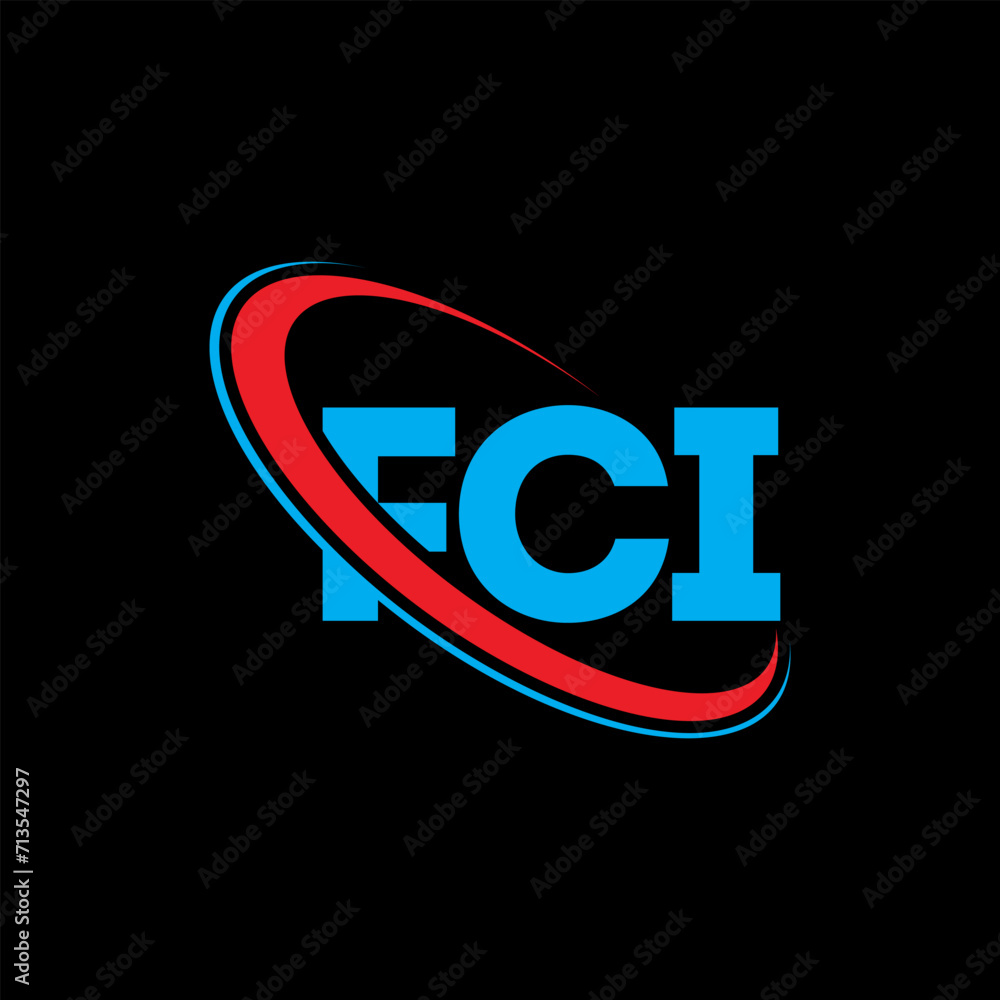 FCI logo. FCI letter. FCI letter logo design. Intitials FCI logo linked ...