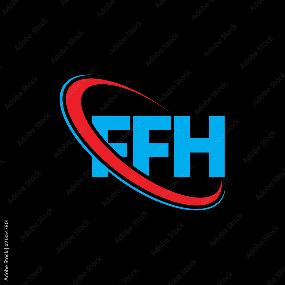 FFH logo. FFH letter. FFH letter logo design. Initials FFH logo linked ...