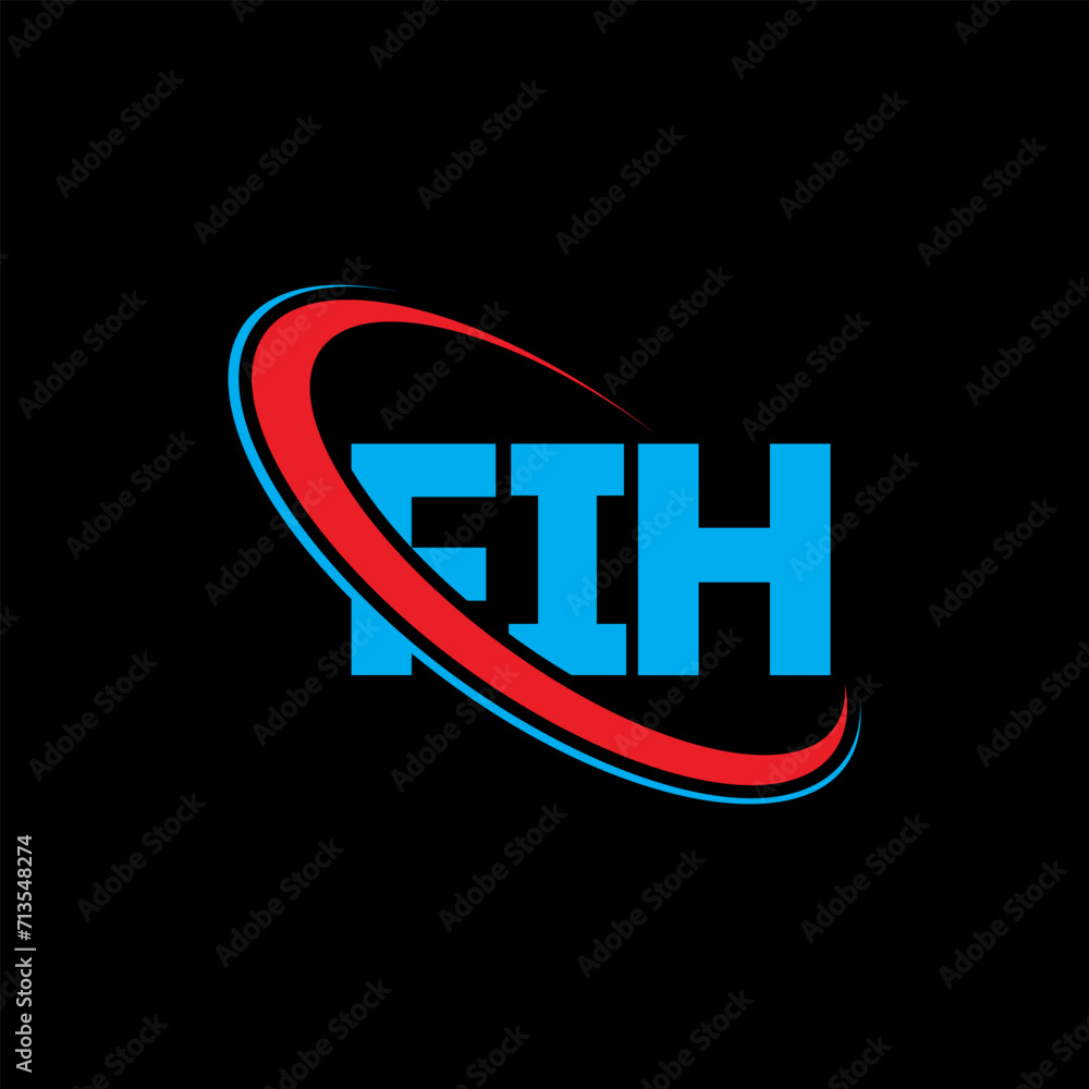 FIH logo. FIH letter. FIH letter logo design. Initials FIH logo linked ...