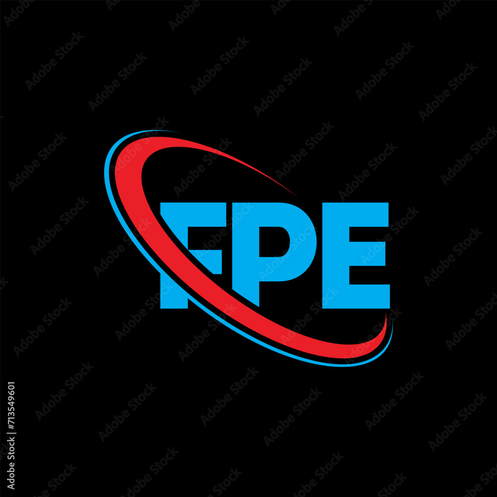 FPE logo. FPE letter. FPE letter logo design. Initials FPE logo linked ...