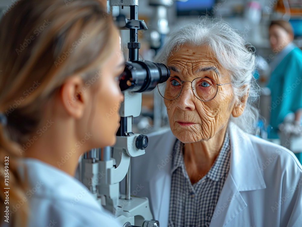 Examination at the ophthalmologist, prevention of poor eyesight ...