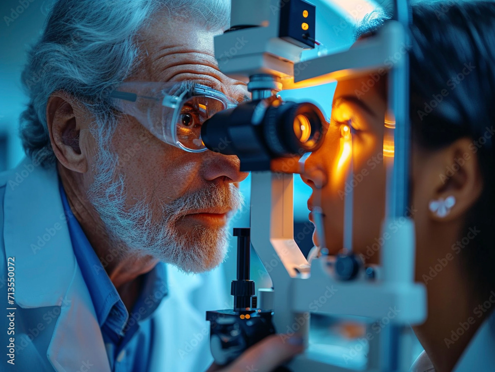 Examination at the ophthalmologist, prevention of poor eyesight ...